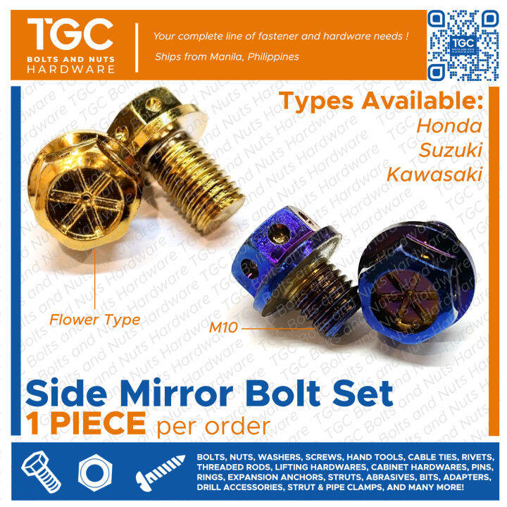 TGC Titanium Side Mirror Bolt for Yamaha / Honda / Suzuki ( TGC ...