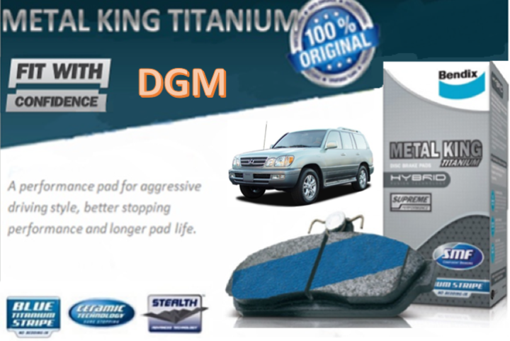 Bendix Metal King Titanium Disc Brake Pad Front (DB1365MKT) - Lexus ...