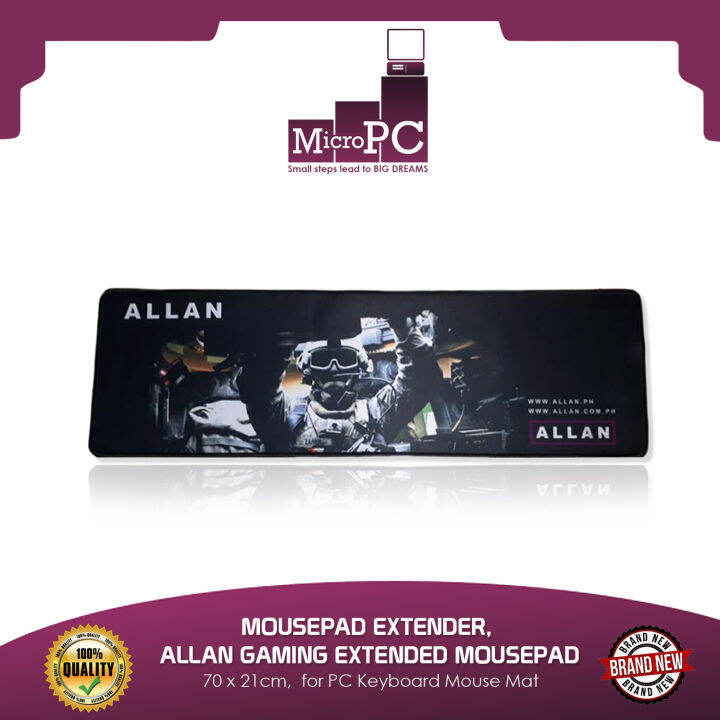 MOUSEPAD EXTENDER, ALLAN GAMING EXTENDED MOUSEPAD, 70 x 21cm, for PC ...