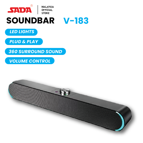 SADA V-183 Surround Sound Speaker Subwoofer USB Wired Home PC Desk Bar ...