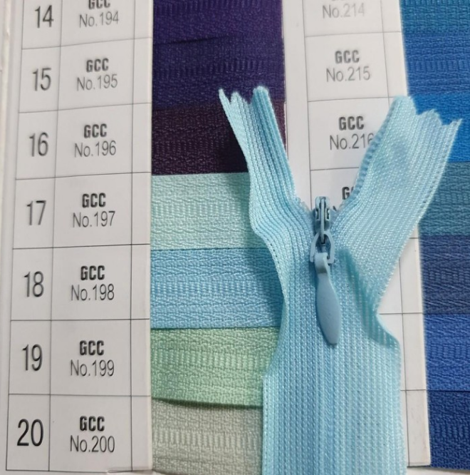 Resleting Jepang Pria/Wanita/Anak Zipper Ukuran 25 cm Warna Biru Lusin ...