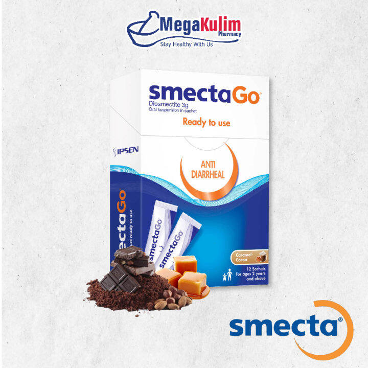 Smecta Go Antidiarrheals Cocoa & Caramel Flavor 12 Sachets | Lazada