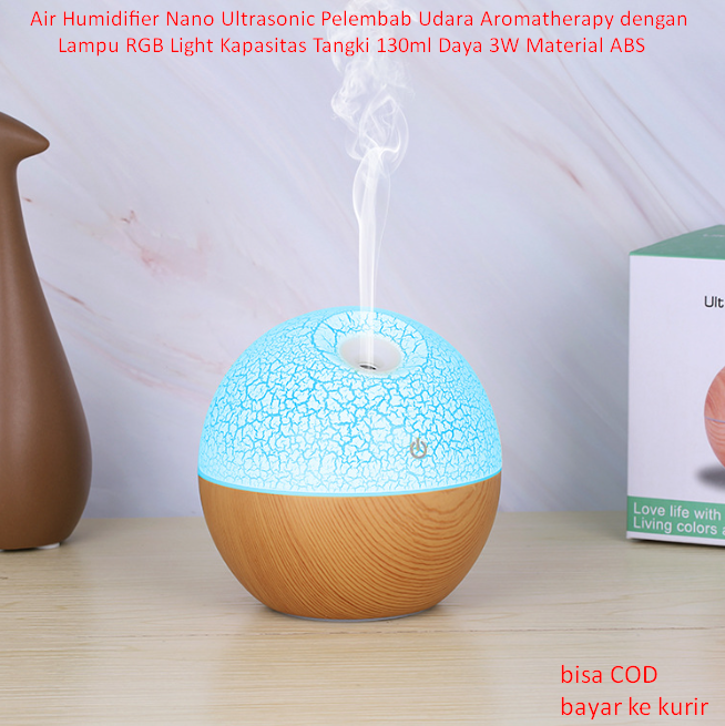 Air Humidifier Nano Ultrasonic Pelembab Udara Aromatherapy dengan Lampu ...