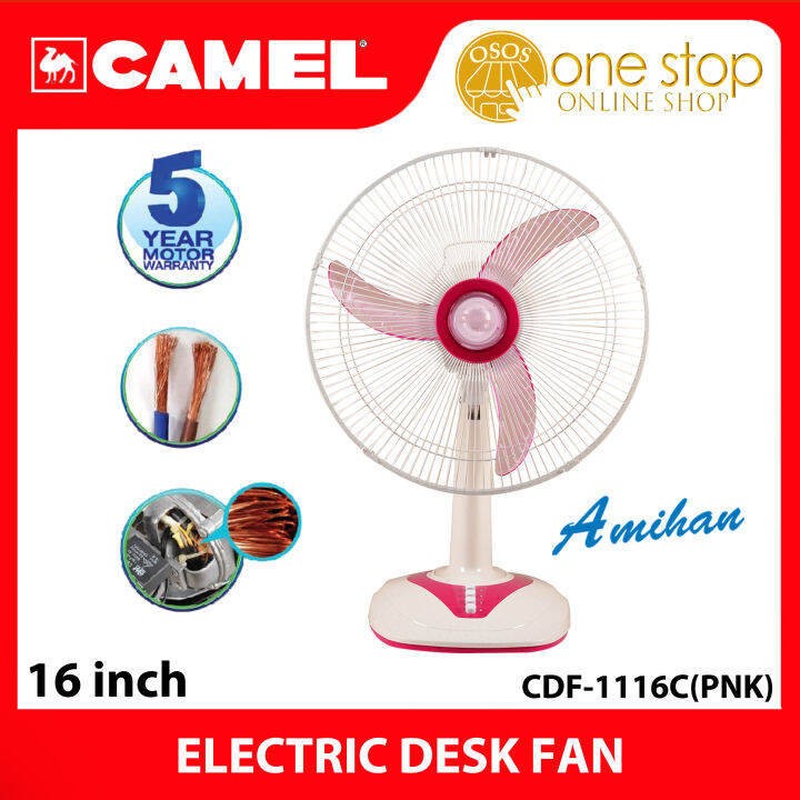 Camel Amihan CDF-1116C(PNK) Desk Fan Electric Fan Stand Fan CDF-1116C ...
