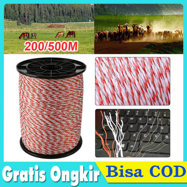 200/500M Kawat Pagar Kandang Listrik Kambing Diameter 2Mm Kawat Pagar ...