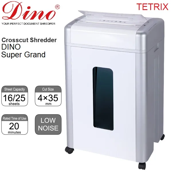 Dino Super Grand Paper Shredder Cutter Machine Cross Cut Heavy Duty ...
