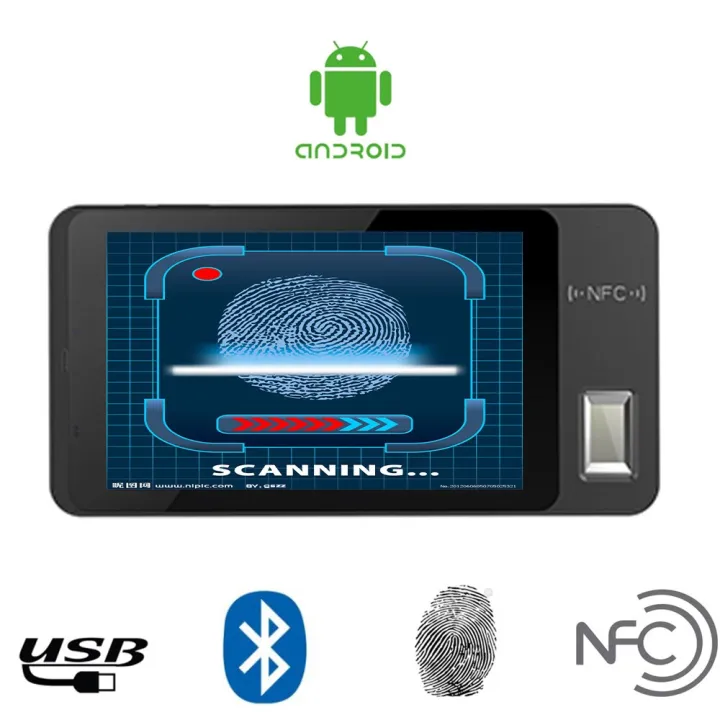 7 Inch Android Fingerprint Tablet With NFC Card Reader Portable ...