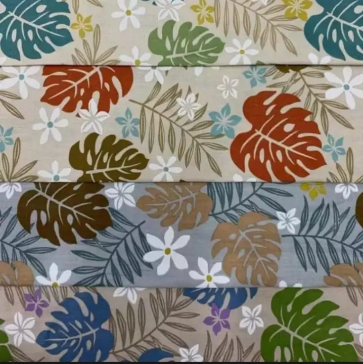 kain katu jepang motif daun/kain katun tokai senko/bahan katn meteran ...