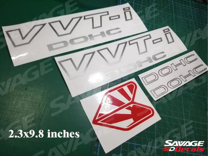 TOYOTA DOHC VVT-I Door Sticker 2PCS | Lazada PH