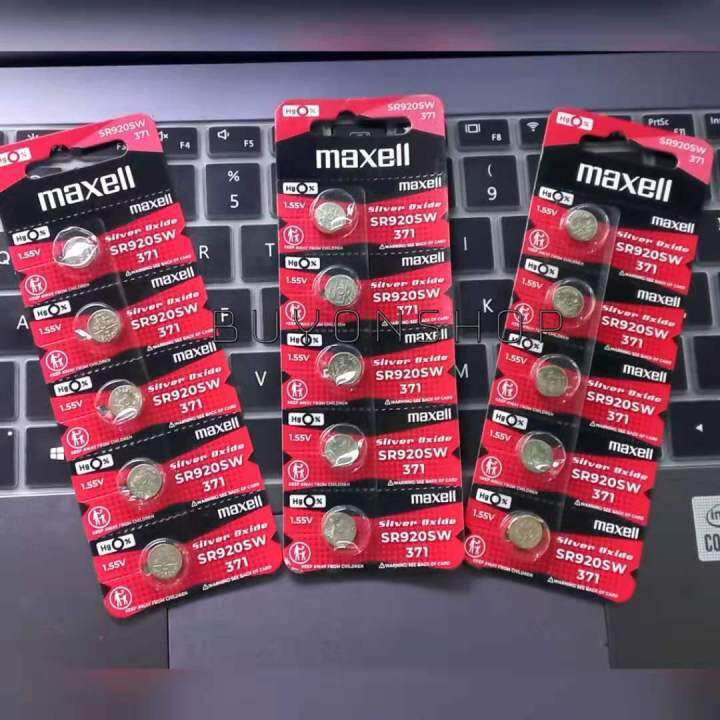 SR920SW 371 Original Maxell Silver Oxide Battery For Watch 1.55V Japan ...