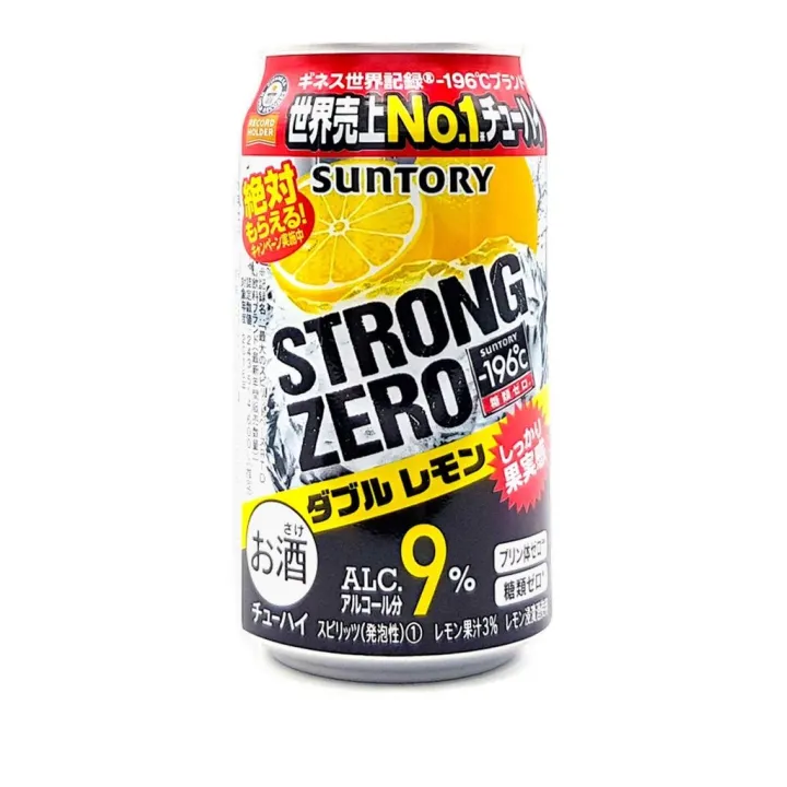 Suntory -196˚C Strong Zero Double Lemon 9% Alcohol, 350ml Pack of 6 | Lazada PH