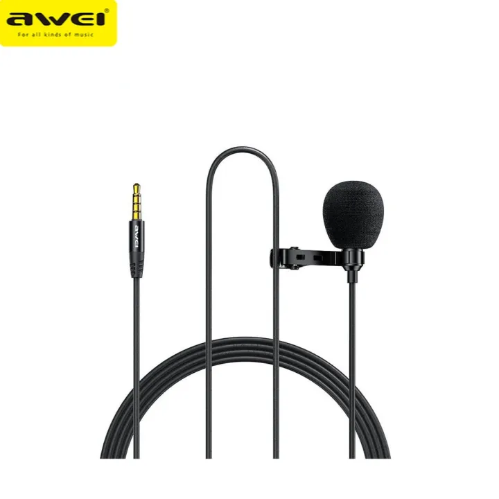 Awei MK1 3m Length Clipper Microphone Live Broadcast, Program Interview ...