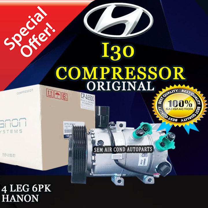 HYUNDAI I30 4 LEG 6PK ORIGINAL ORG HANON COMPRESSOR/ KOMPRESOR (CAR ...
