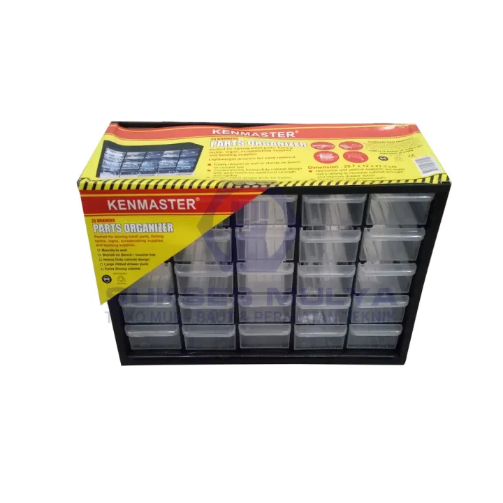 Part Organizer 25 Slot Kenmaster Rak Drawer Toolbox Baut Rak Susun ...
