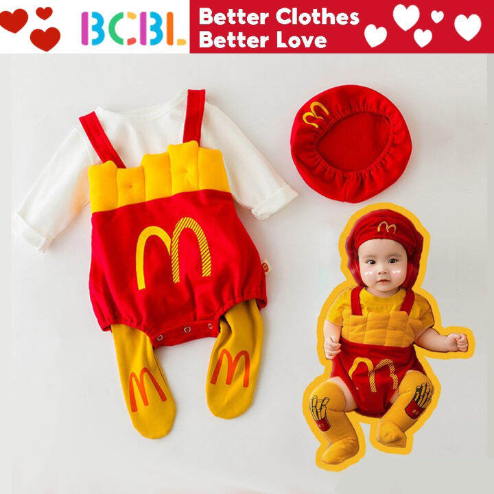 Baby Mcdo Clothes Food Themed French Fries Outfit Cosplay Halloween ...