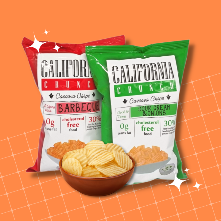 California Crunch Crispy Cassava Chips (BBQ & Sourcream) | Lazada PH