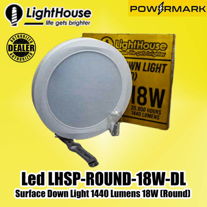 LIGHTHOUSE Led LHSP-ROUND-18W-DL Surface Down Light 1440 Lumens 18W ...