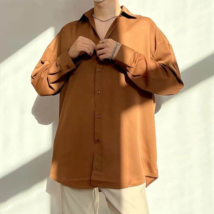 Panthepacks-Classic Korean Men's Plain Casual Fashion Long Sleeve Polo Shirts for Men | Lazada PH