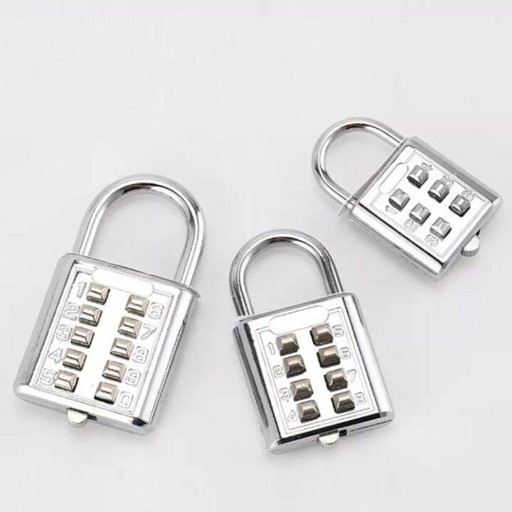 6/8/10-Digits combination padlock,digital lock,push button combination ...