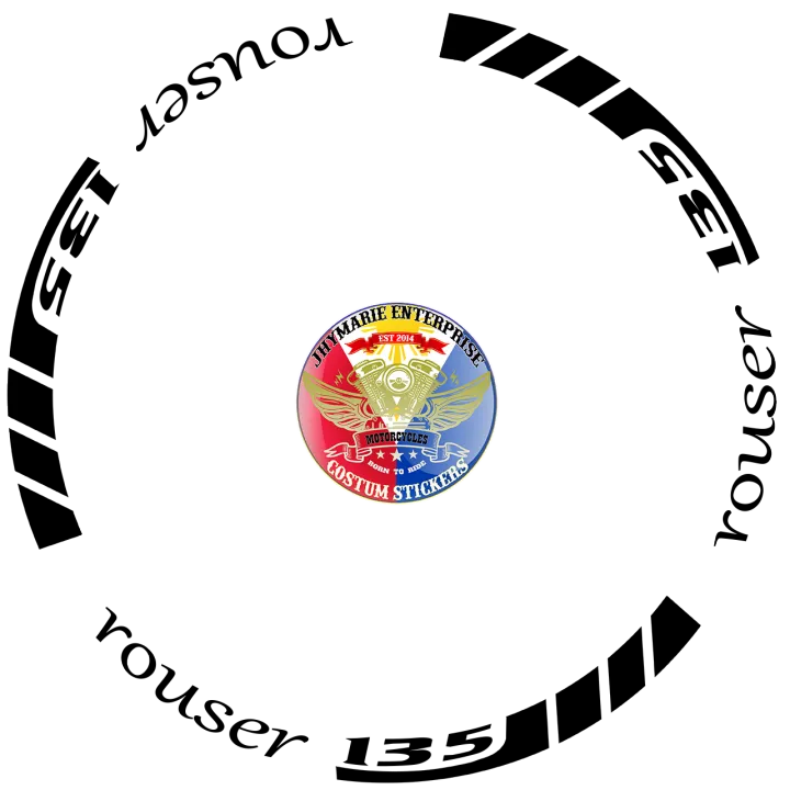 mags sticker for kawasaki rouser 135 set for 2 wheels front and rear ...