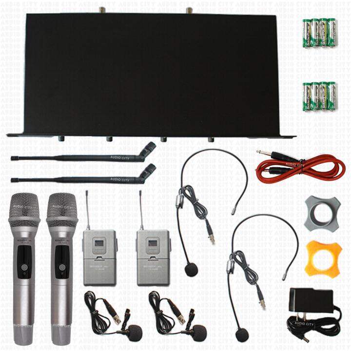 IMIX TR-6000 4 Channel Professional UHF Wireless Microphone System ...