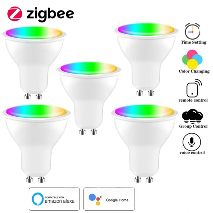 2022ใหม่ Tuya Zigbee 3.0 GU10 3.5วัตต์ RGBCW สมาร์ทหลอดไฟ LED สปอตไล ...