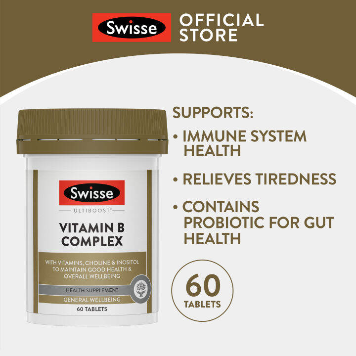 Swisse Ultiboost Vitamin B Complex 60 Tabs | Lazada