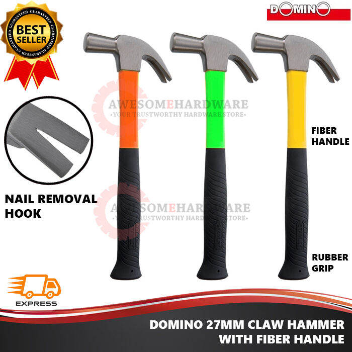DOMINO COLOURFUL 27MM FIBER HANDLE CLAW HAMMER TUKUL BESI | Lazada