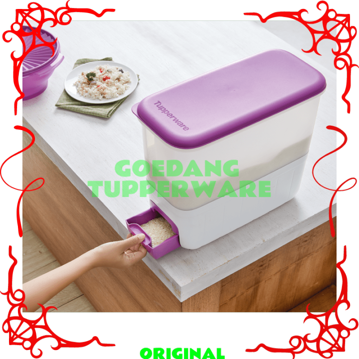 Dispenser Beras Tupperware Tempat Beras Tupperware Ori 10 kg Rice Box ...