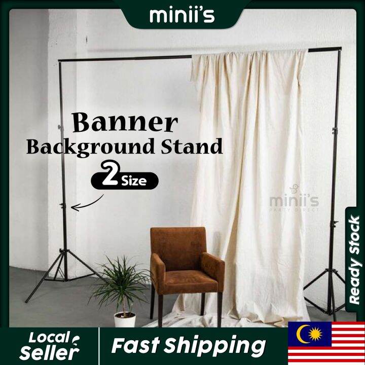 Miniis 2.6x3m / 2x2m Adjustable Background Banner Support Stand Photo ...