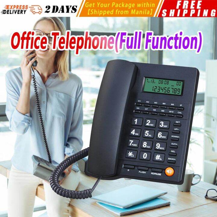 L019 Big Button Telephone for Eldly Crystal Dialpad Landline Trade Call Desk Display Caller ID ...