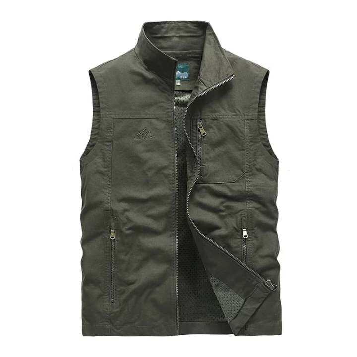jaket rompi pria keren rompi cowok outdoor tebal anti angin | Lazada ...