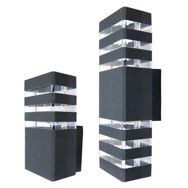 3H 111 E27 Outdoor Weatherproof Wall Lamp/Light Casing (Dark Grey) | Lazada