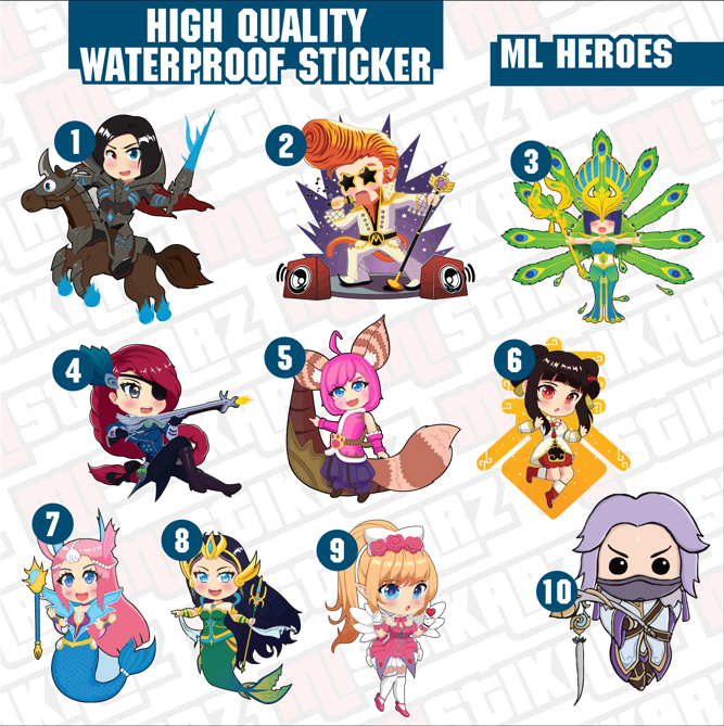 ML HEROES - Waterproof Sticker | Lazada PH