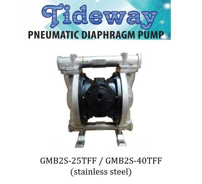 TIDEWAY Pneumatic Diaphragm Pump GMB2S 1/2 INCH to 1-1/2 INCH Stainless ...