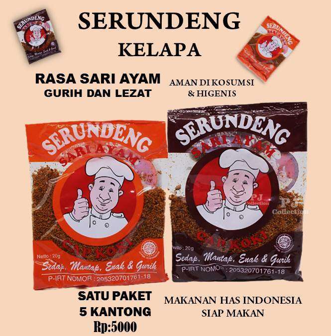 Isi 5 Pcs Serundeng terbuat dari kelapa pilihan rasa sari ayam-makanan ...