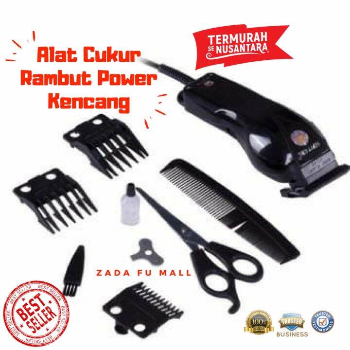 Alat Cukur Rambut 1 Set Lengkap Elektrik Clipper Cukuran Jenggot Kumis ...