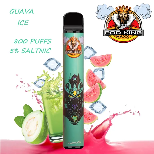 LEGIT POD KING MAXX Puff Plus smoke vapers full set 800 Puffs (GUAVA ...