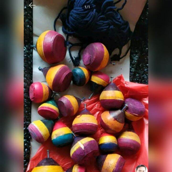 GASING KAYU Baut OVAL 5cm Motif. Mainan Tradisional Anak 90an MURAH ...