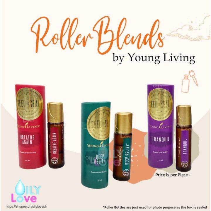 Roller Blend Young Living Deep Relief Pain Young Living Tranquil Sleep Breathe Again Respiratory ...