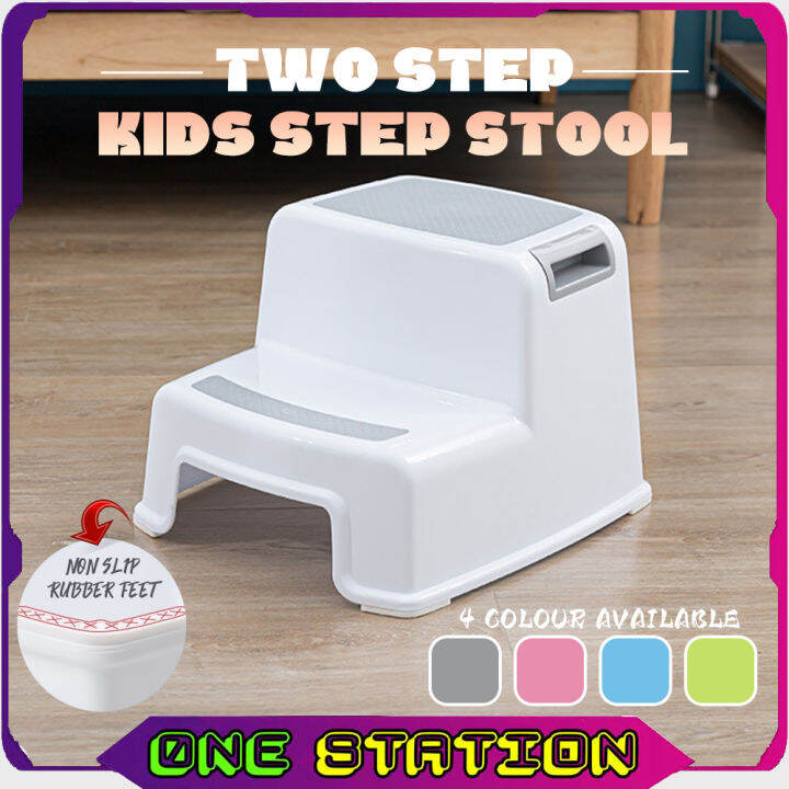 3518 2 STEP KIDS STEP CHAIR STEP STOOL LADDER POTTY TRAINING STAIR ...