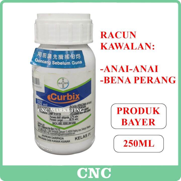 250ML Curbix Bayer Ethiprole 9.7% Racun Serangga Anai Anai Bena Perang ...
