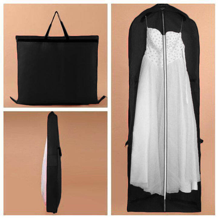 180 x 60 x 10cm Black Foldable Nonwoven Long Garment Dress Storage ...