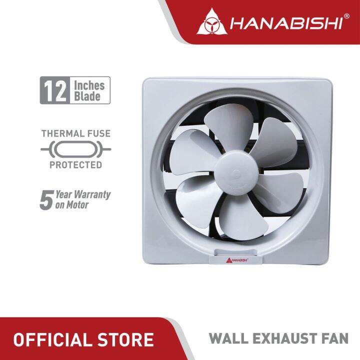 Hanabishi Exhaust Fan Wall Type- 12 inches -Thermal Fuse Protection ...