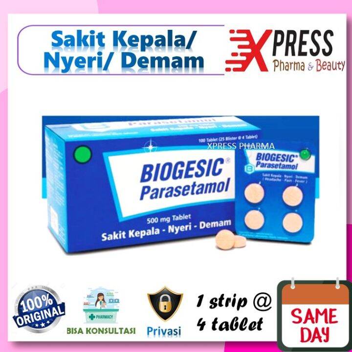 ⚡XPRESS⚡ Biogesic Tablet - Obat Penurun Panas biogesik Bio Gesic Gesik | Lazada Indonesia