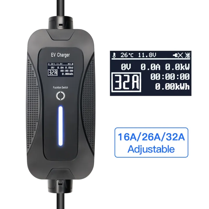 EV Car Charger GBT Plug 32A 7.2KW 5M Cable Single Phase EVSE Charging ...