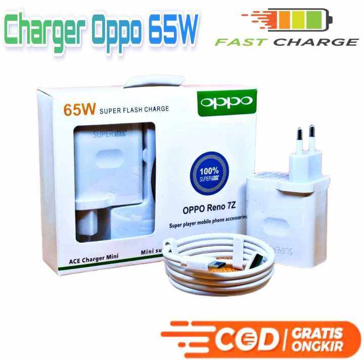 Charger Oppo 65 Wat 100% Fast Charging Tipe C A32 A33 A52 A54 A74 A53 ...