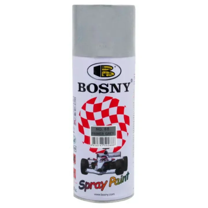 BOSNY SPRAY PAINT PRIMER GREY NO. 68 | Lazada PH