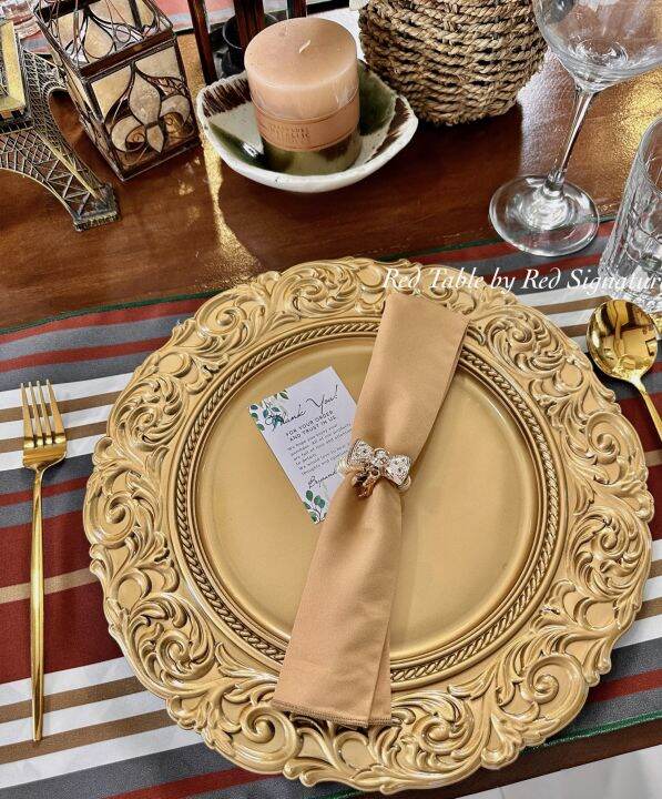 PVC Charger PVC Charger plates, Elegant Charger Plate, 13 inches ...