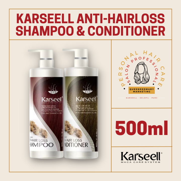 Karseell Anti Hair Loss Shampoo and Conditioner 500ml | Lazada PH